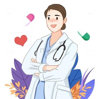 医生手绘漫画图标