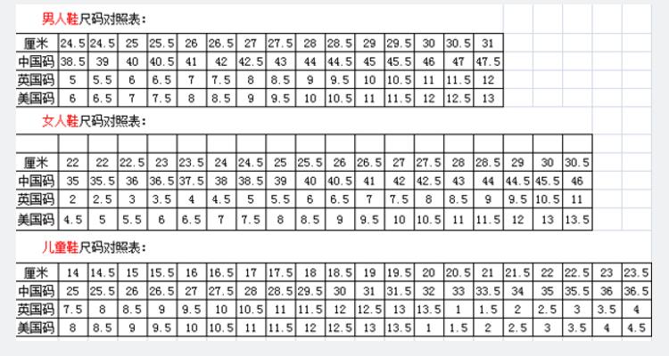 37码鞋是多少厘米图标