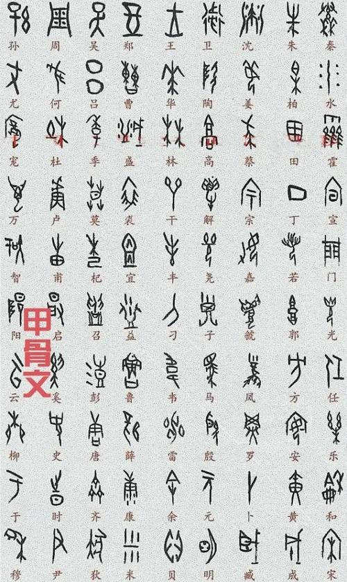文字演变过程七个顺序图标