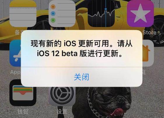 苹果手机弹出现有新的ios更新可用截图