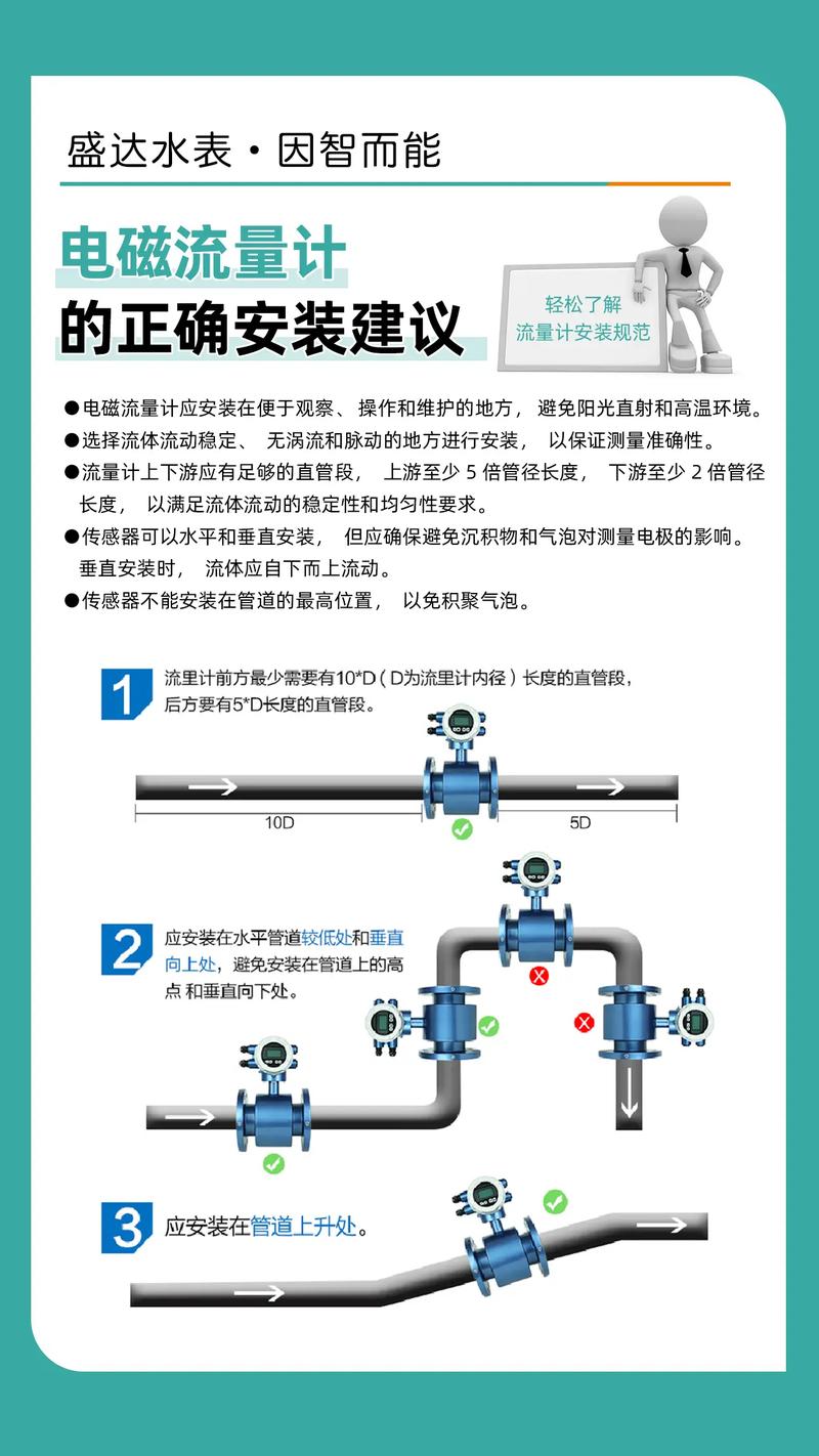 流量计安装规范要求图标