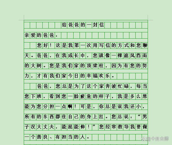 写给爸爸的一封信截图