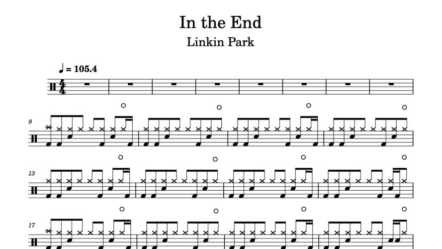 in the end 鼓谱截图