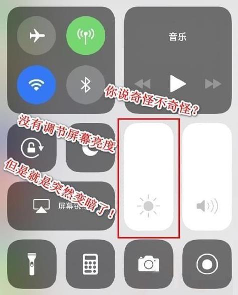 苹果x屏幕突然变暗图标