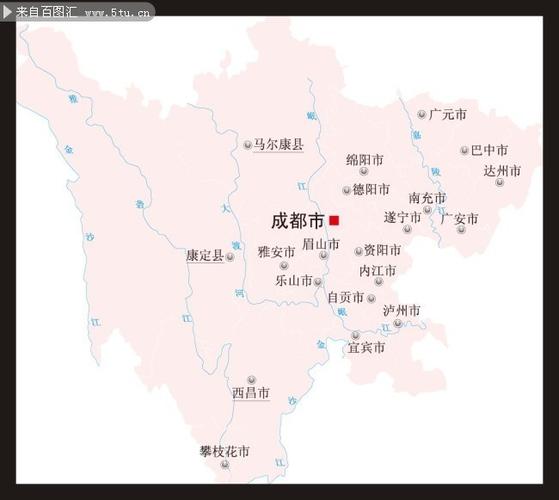 四川省全省详细地图图标