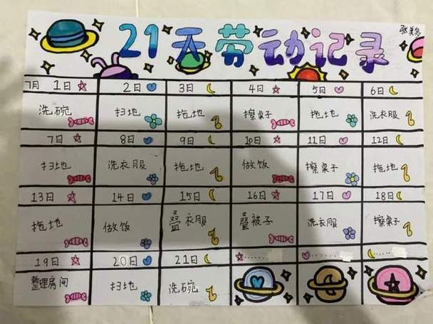 暑假劳动打卡图标