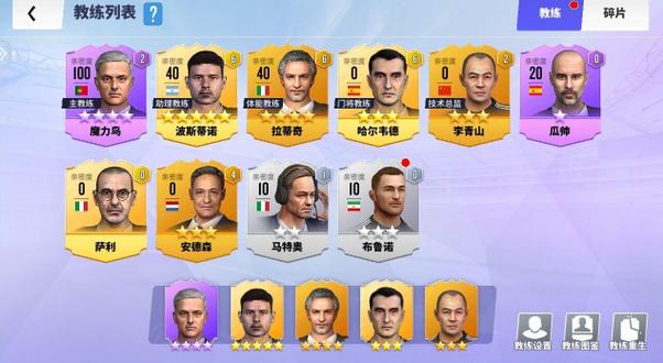 实况足球手游教练排行图标