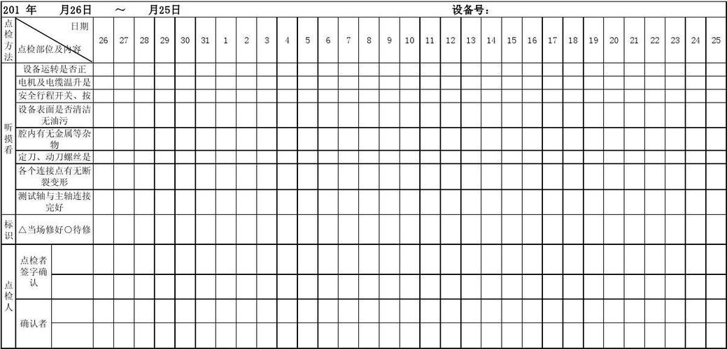 设备日常点检表模板图标