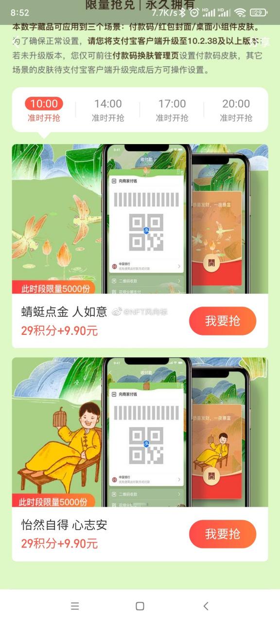 支付宝付款码皮肤有效期图标
