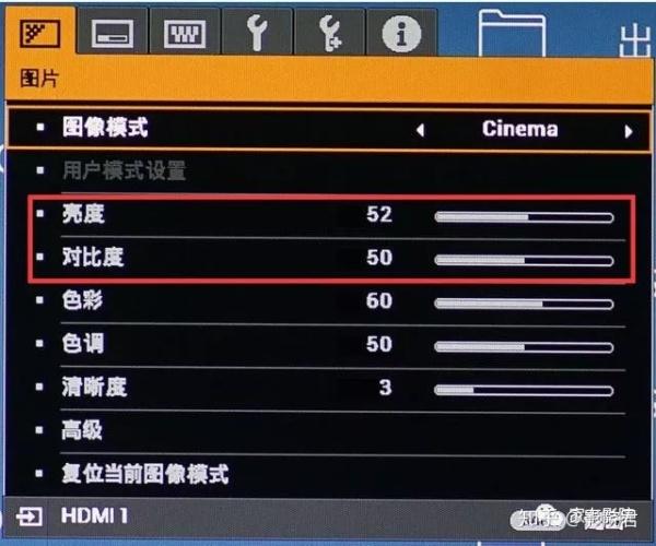 投影仪颜色暗怎么调图标