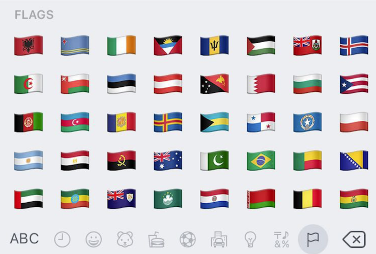各国国旗emoji怎么变图标