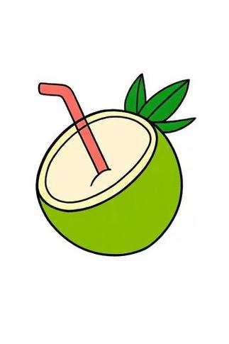 椰子Q版可爱图标