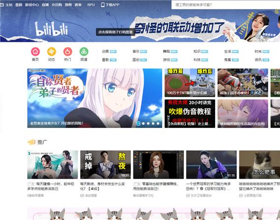 网页版哔哩哔哩截图