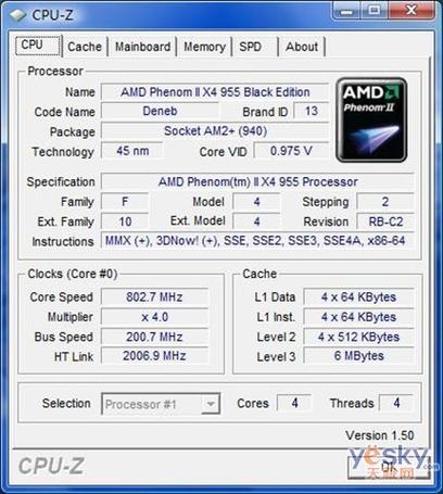 amd955cpu参数图标