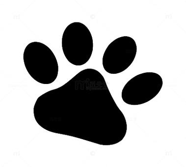 黑色猫爪图标