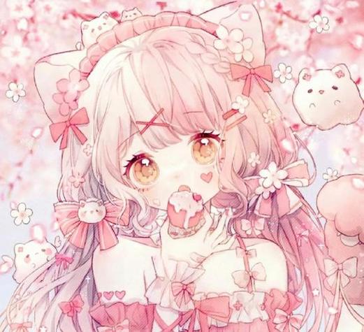 二次元粉色系头像