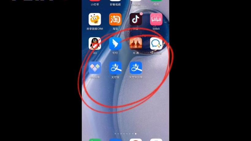 一个手机登录两个支付宝图标