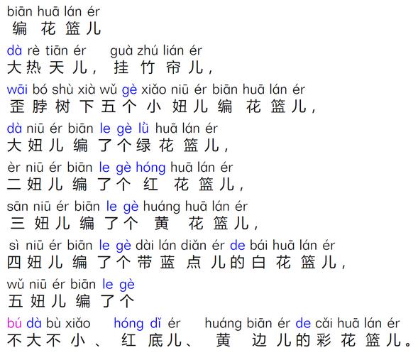 绕口令编花篮儿图标