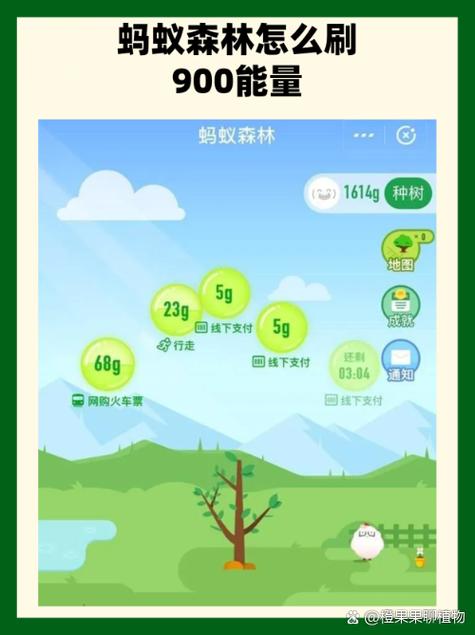 蚂蚁森林怎么刷900能量图标