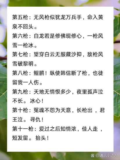 为什么夺命十三枪只有8枪