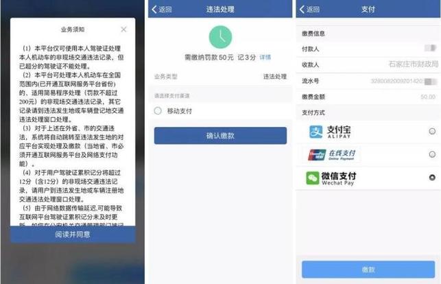 交通违章罚款网上缴费图标