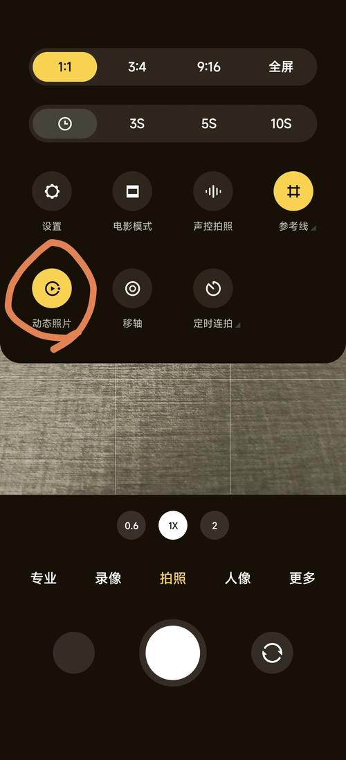 vivo拍照实况模式怎么打开图标
