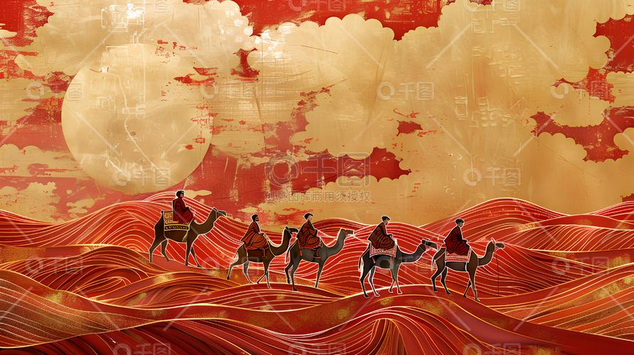 红色丝绸之路图标