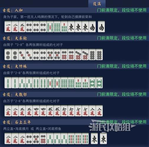 雀魂所有牌型图标