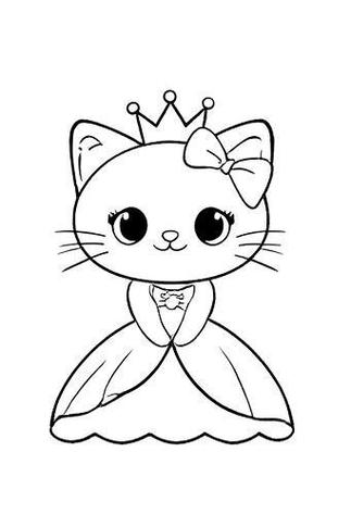 猫咪公主简笔画图标