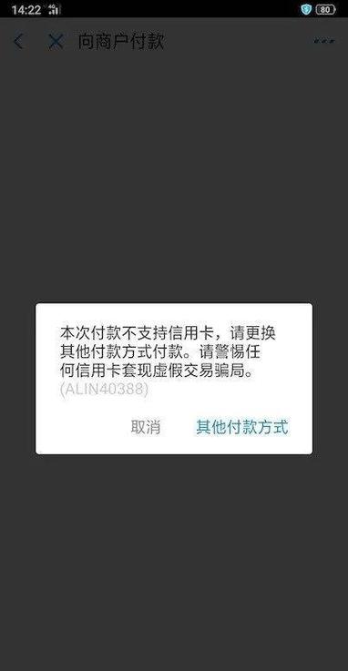 支付宝扫码付不了