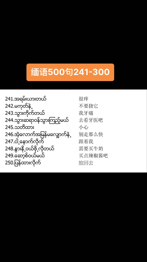 中文→缅甸文图标