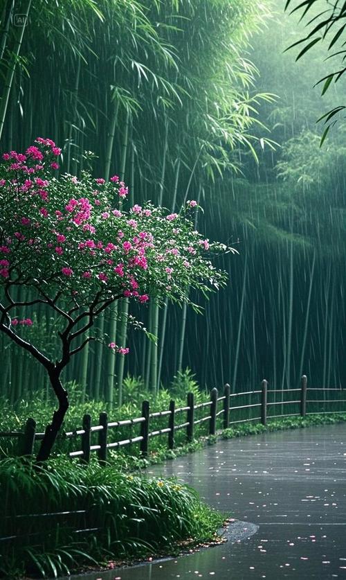 《竹林听雨》纯音乐图标