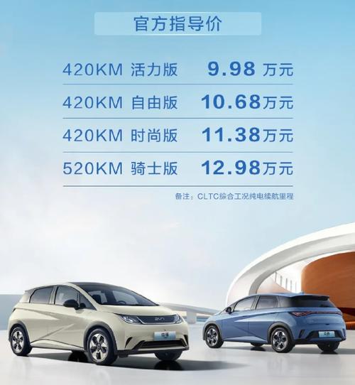 比亚迪纯电动车价格表价格图标