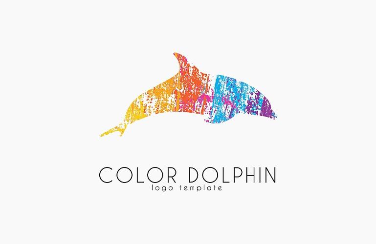 两个小海豚的标志logo图标