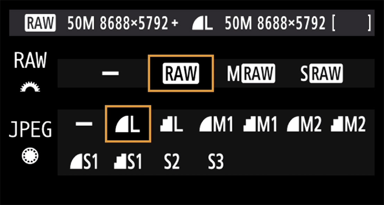 佳能相机raw格式怎么设置