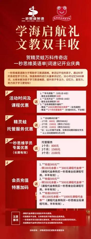 一秒思维收费价目表截图