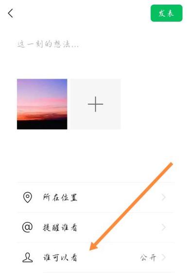 朋友圈部分好友可看图标