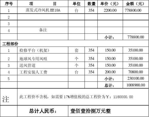 报价书范本截图