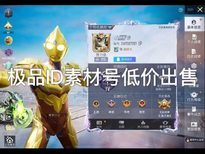 和平精英id是金色的截图