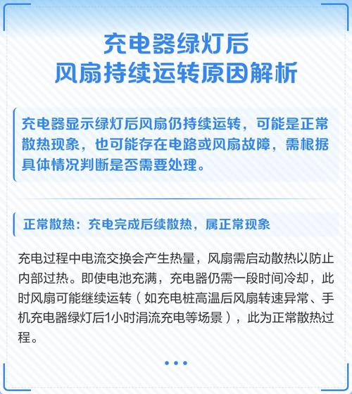 充电器绿灯风扇还在响