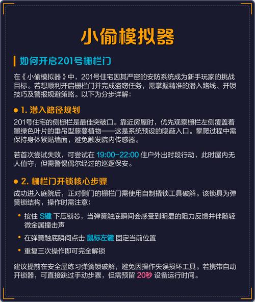 小偷模拟器201号攻略图标