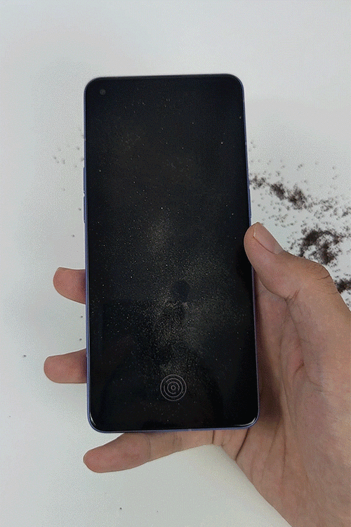 手机沾到水了屏幕一角发黑图标