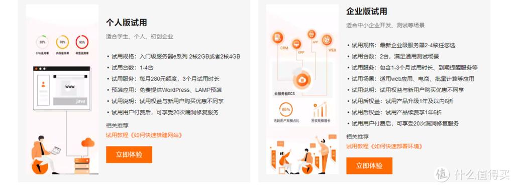 免费云服务试用一年截图