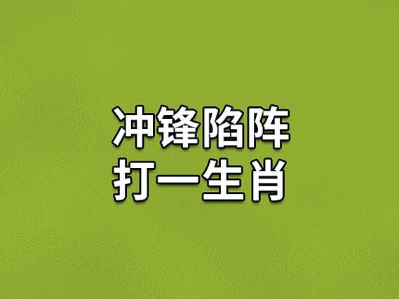 冲锋陷阵打一正确生肖图标