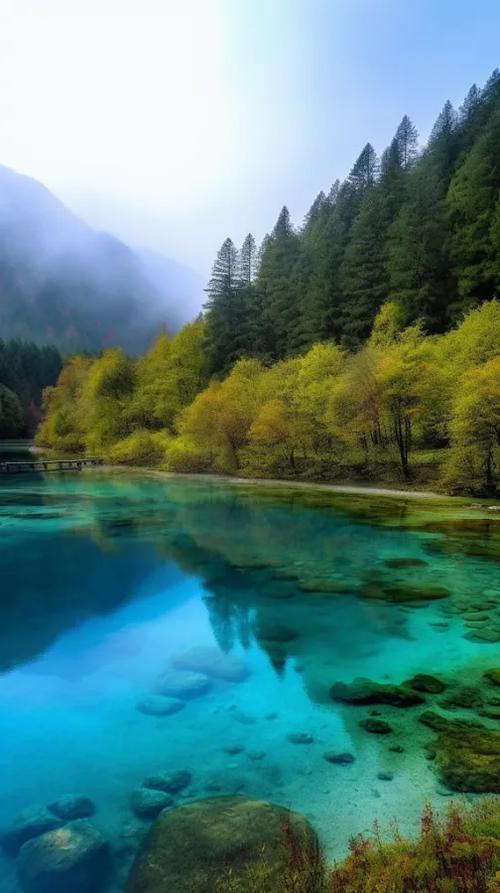 九寨沟美景图片高清图标