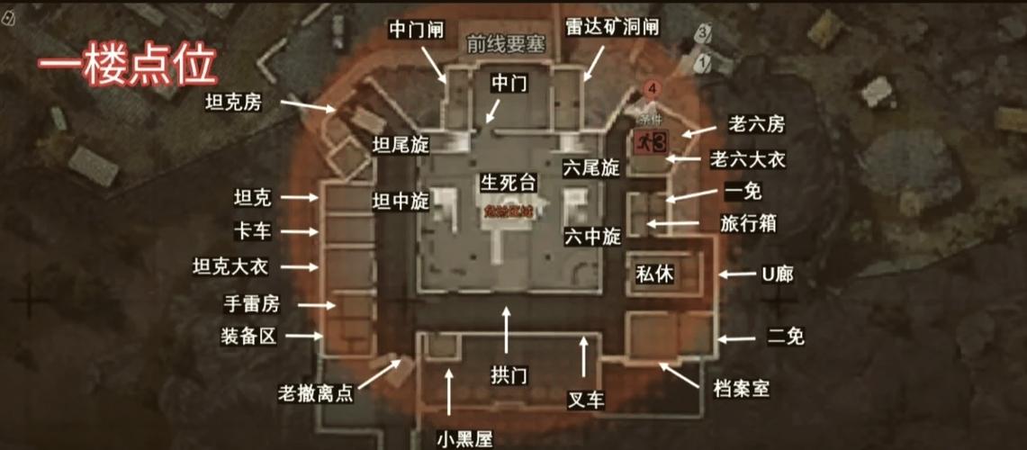 前线要塞平面图图标