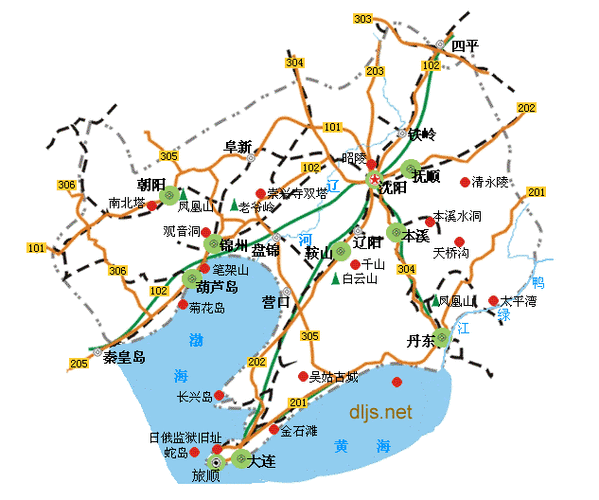 辽宁地图旅游图图标