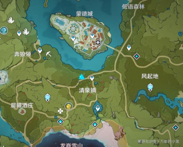 原神蒙德城左上角地图图标