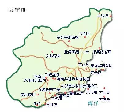 万宁市乡镇分布图