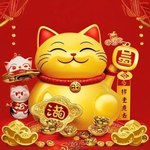 招财猫图片 聚财旺财图标